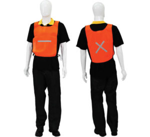 Orange Reflective Bib Solid - Sims Safety Wear
